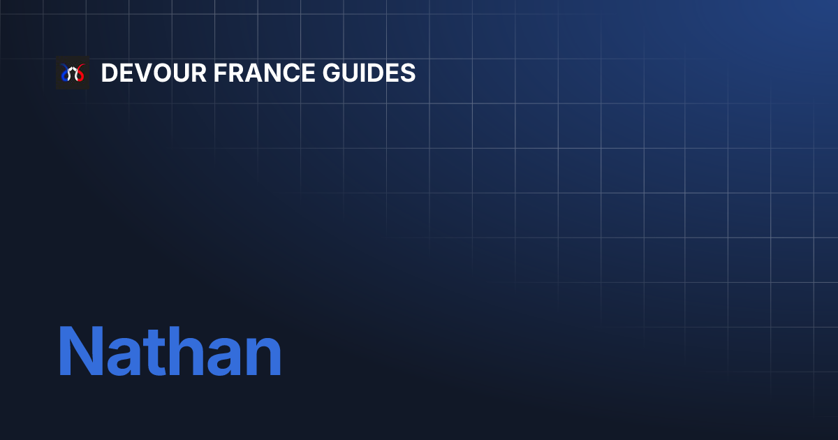 Nathan | DEVOUR FRANCE GUIDES